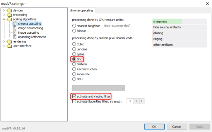 madVRの設定 | EncTools