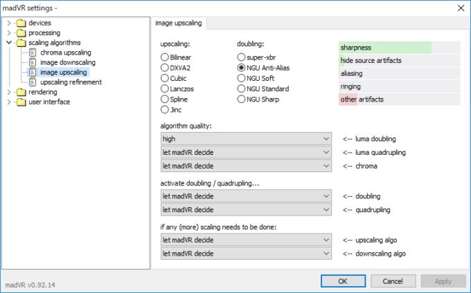 madVRの設定 | EncTools